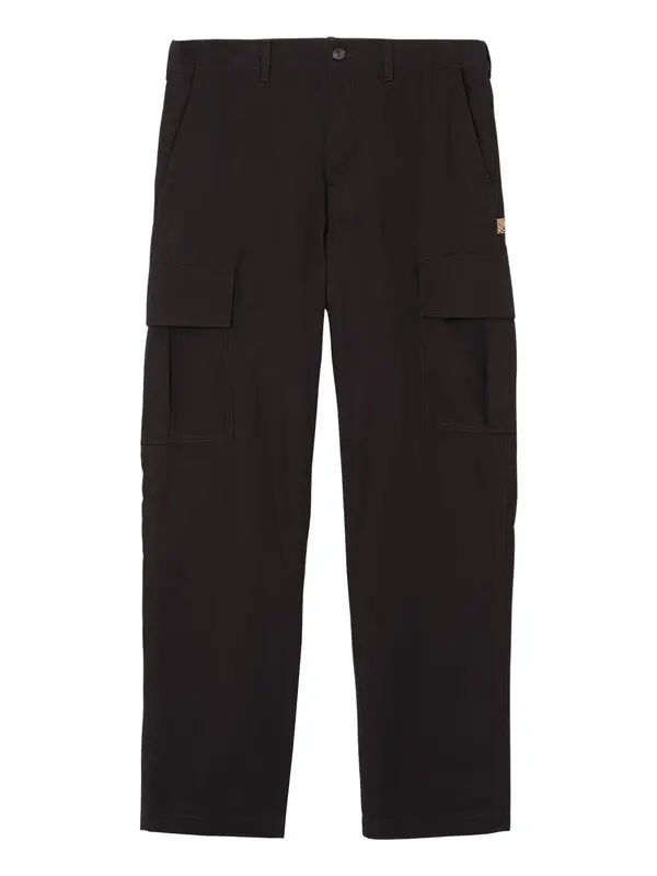 Burberry Cotton Cargo Trousers - Brown