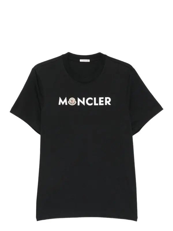 Moncler Logo Cotton T-shirt - Blue