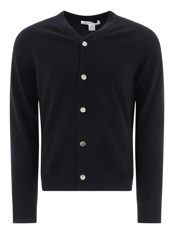 Comme Des Garçons V-neck Long-sleeved Cardigan Comme Des Gar - Black