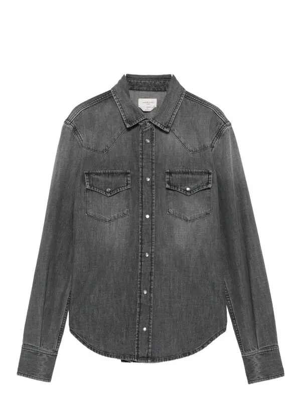 JACOB COHЁN Denim Cotton Shirt - Black