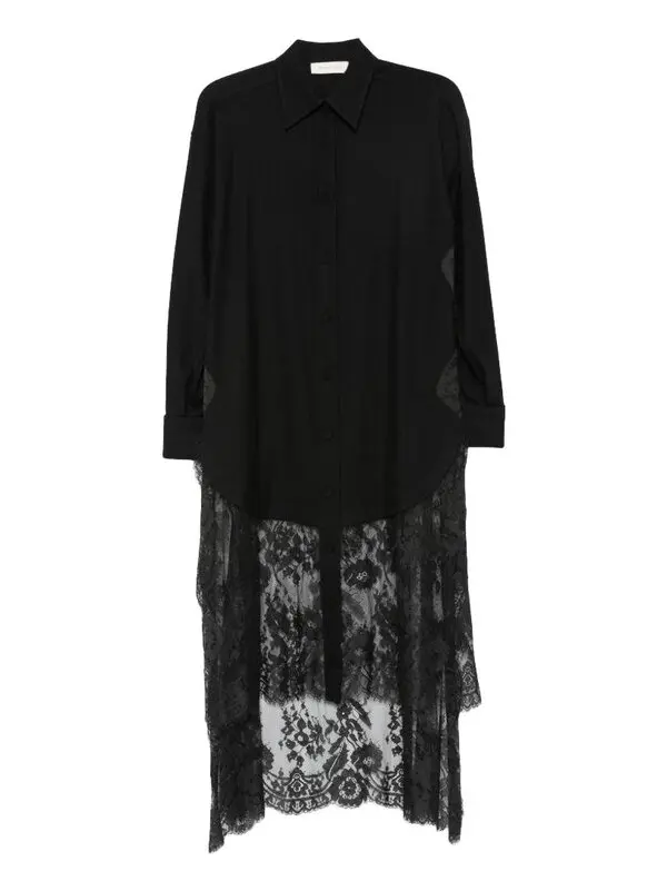 Zimmermann Valiant Lace Wool Shirt - Black