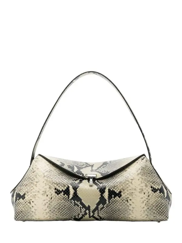 TOTEME T-lock Leather Shoulder Bag - Beige