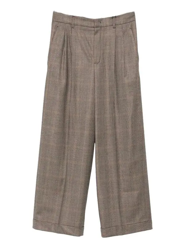 ROSSI Nevin Wide-leg Trousers - Brown