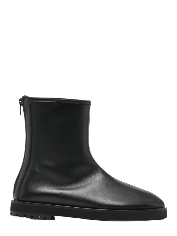 Dear Frances Joss Leather Ankle Boots - Black
