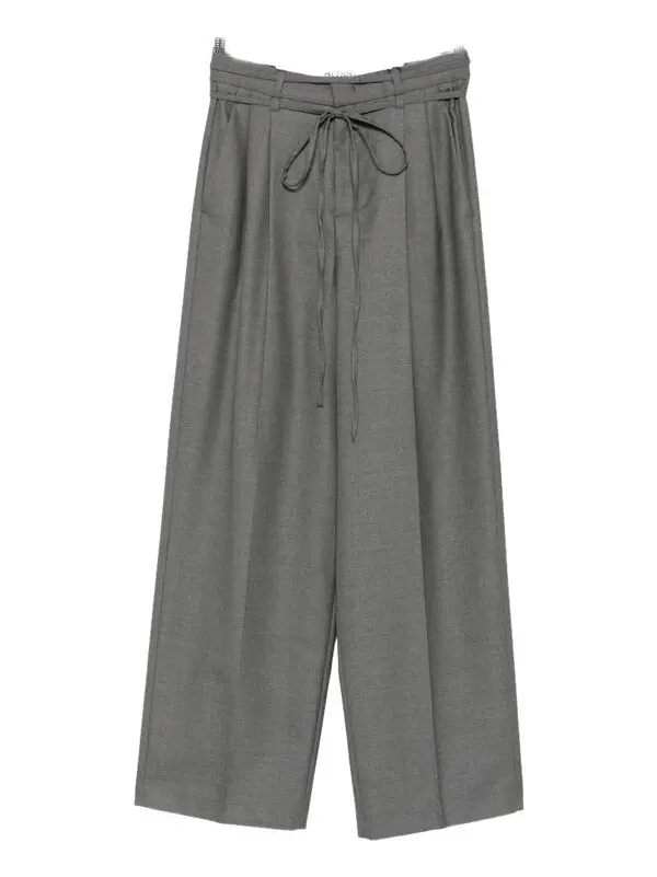 ROSSI Noa Wool Trousers - Grey
