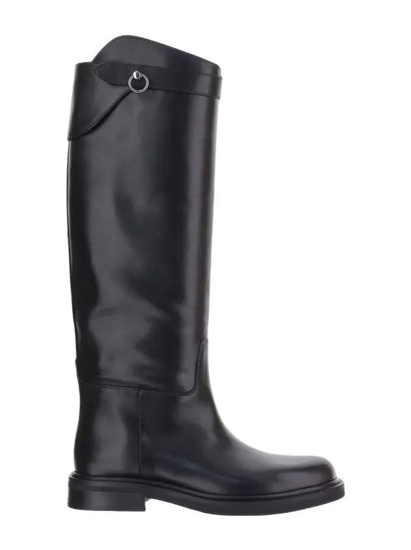 POEVE Fibi Leather Boots - Black