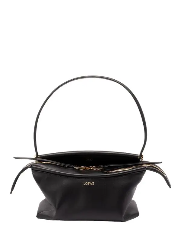 Loewe Whisker Small Leather Shoulder Bag - Black