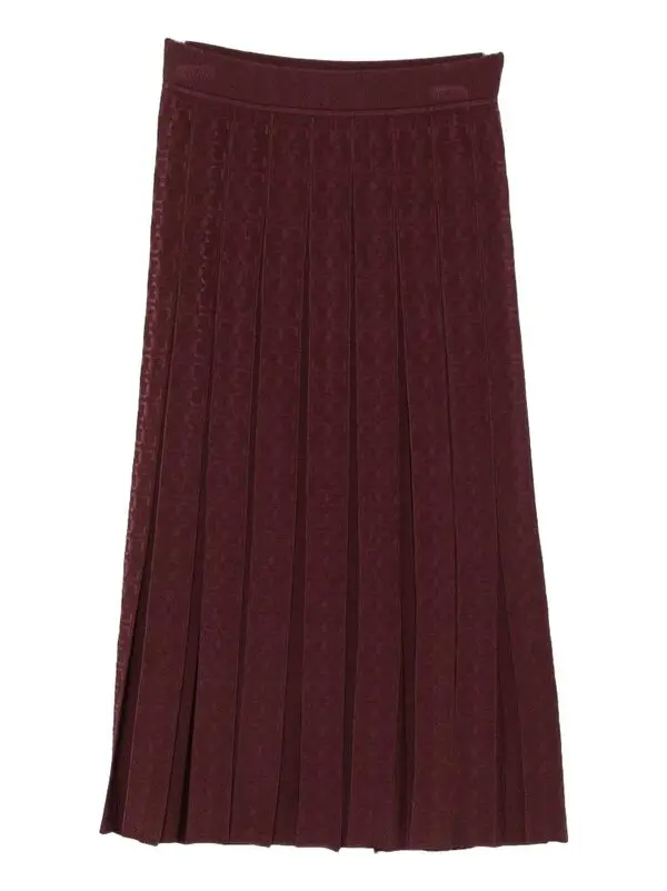 Tory Burch Pleated Long Skirt By - Brown