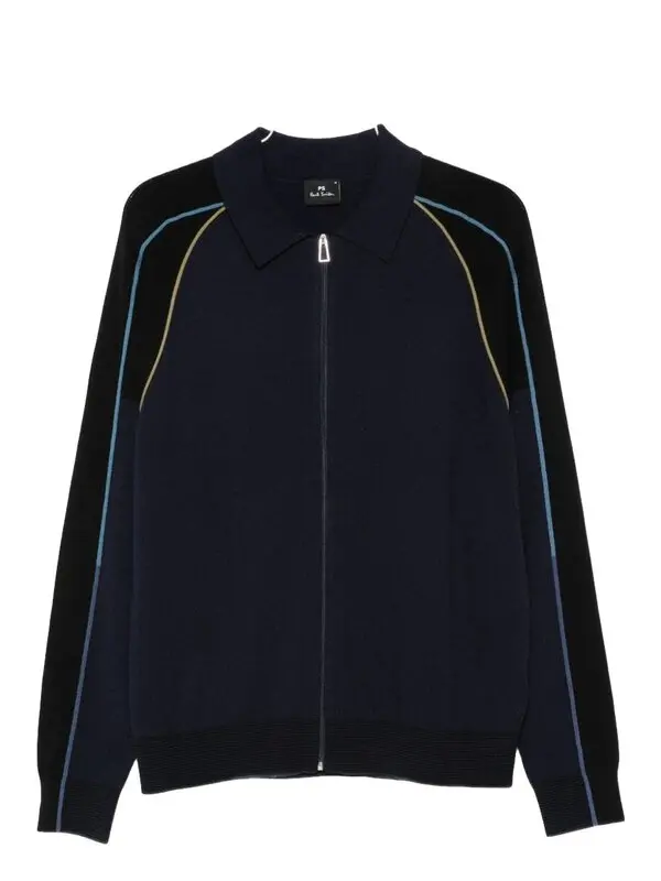 Paul Smith Cotton And Wool Cardigan - Blue