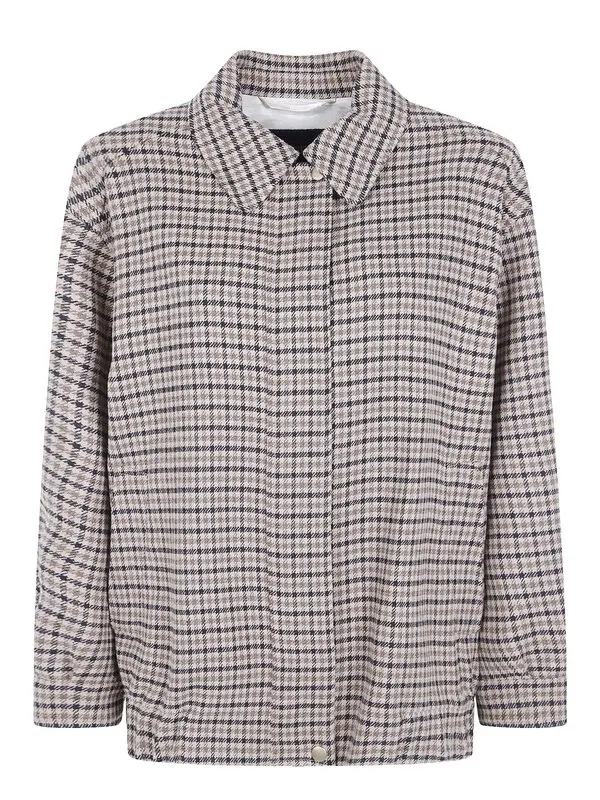 Seventy Checked Shirt Jacket By - Beige