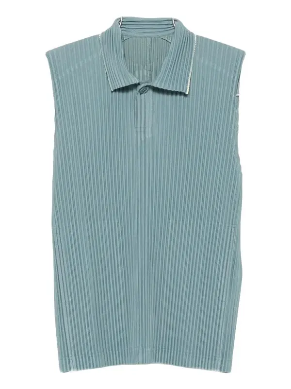 Issey Miyake Pleated Vest By - Blue