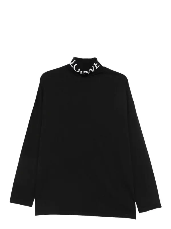 Loewe Cotton Crewneck Sweater - Black