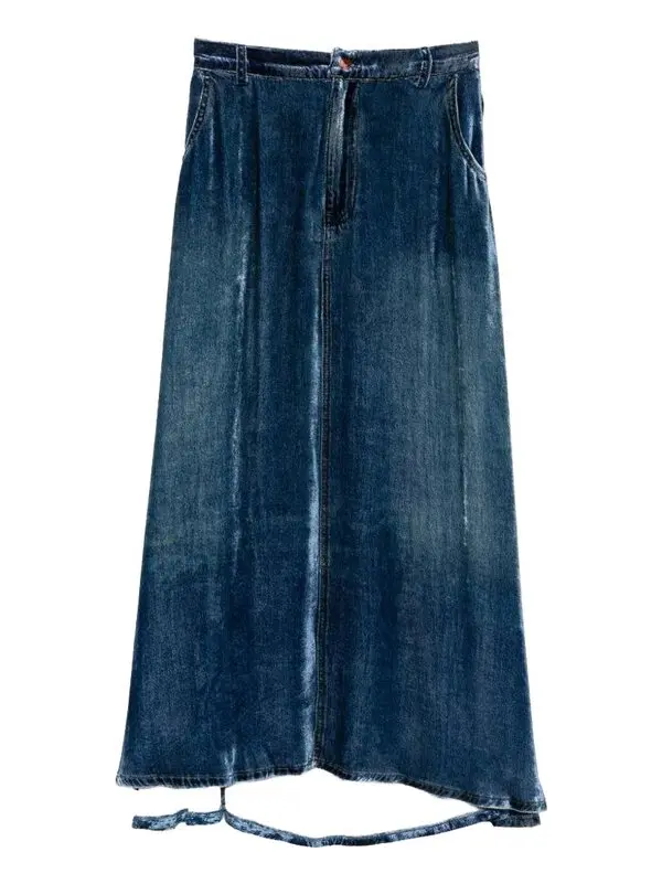 PIERRE-LOUIS MASCIA Printed Long Skirt By - Blue
