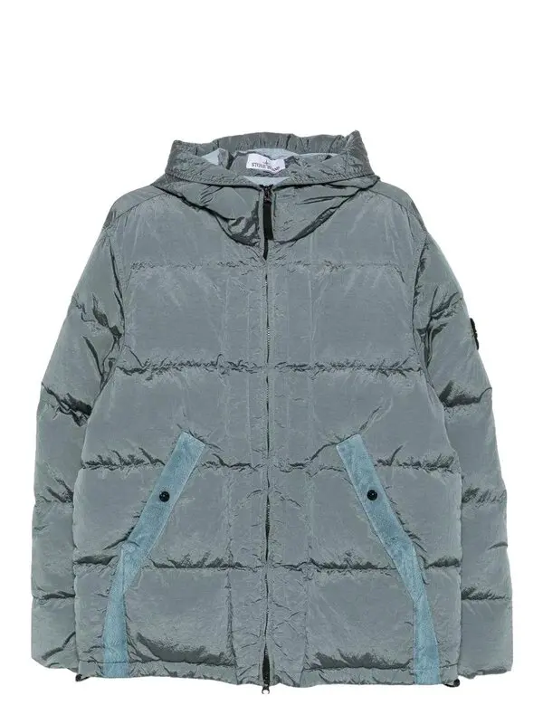 Stone Island Padded Hooded Jacket - Grey