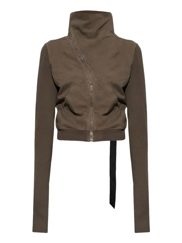 Rick Owens Cotton High-neck Sweatshirt - Grey