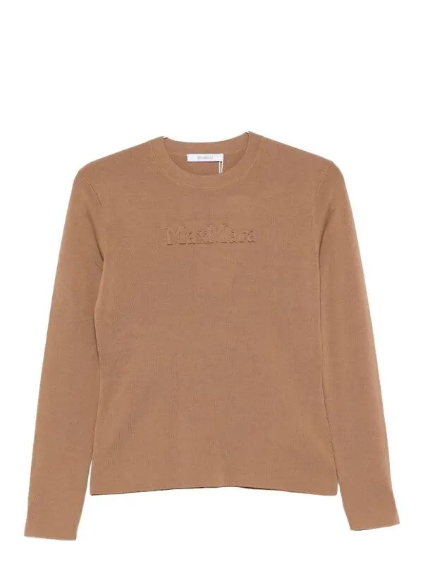 Max Mara Wool Crewneck Sweater - Beige