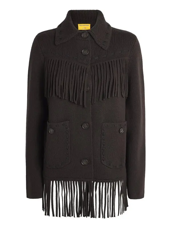 Guest In Residence Wool-cashmere Western Fringe Jacket - Brown