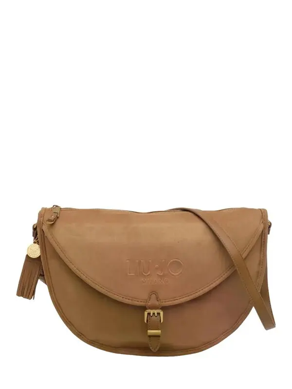 Liu Jo Suede-effect Buckle-detail Crossbody Bag - Neutrals