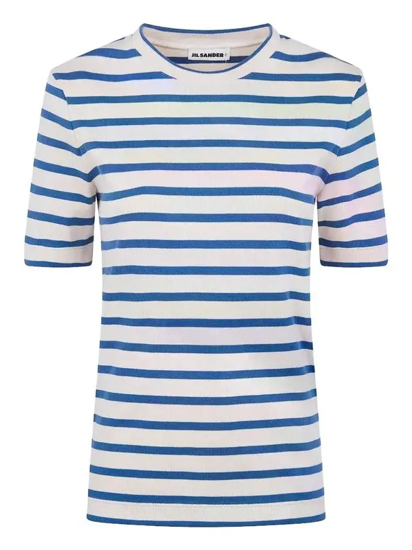JIL SANDER Striped Crew-neck T-shirt - Neutrals