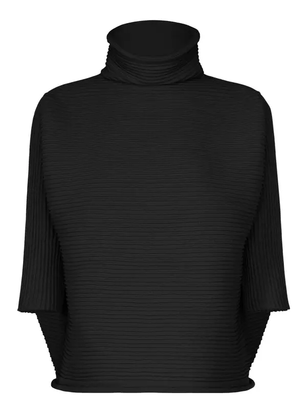 Issey Miyake Zig Zag Knit Shirt - Black