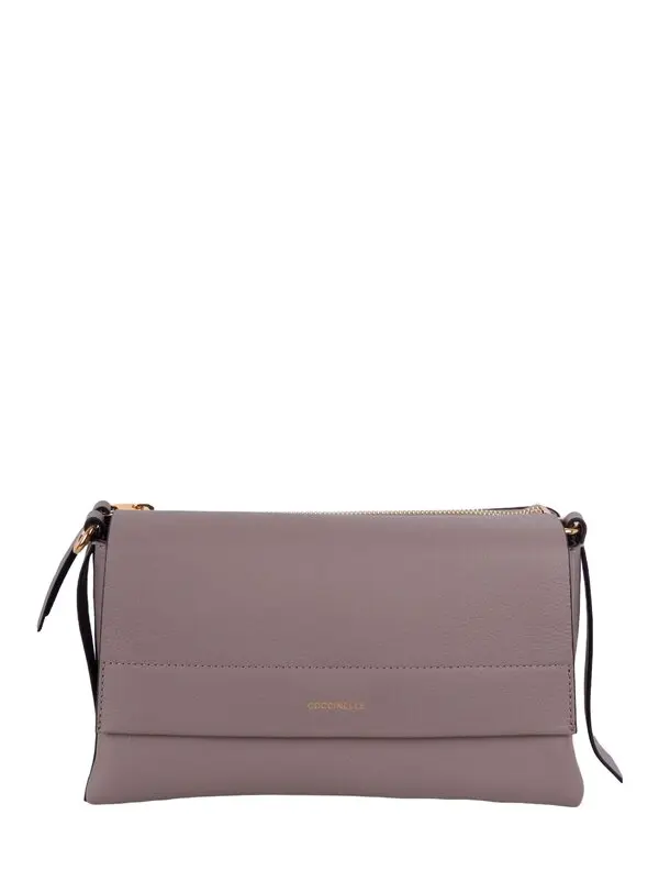 COCCINELLE Boheme Grana Double Small Shoulder Bag - Gray