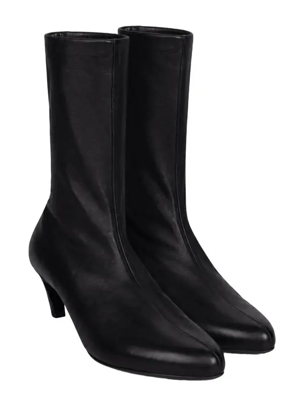 Victoria Beckham Harlow Mid Boot 55 Stretch Nappa Leather - Black