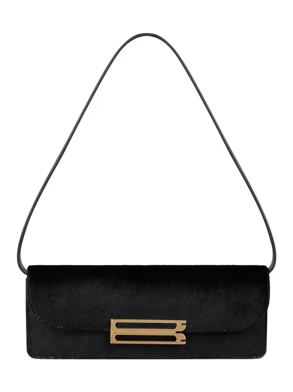 Victoria Beckham Dorian East-west Clutch Hair Calf Leather - Black