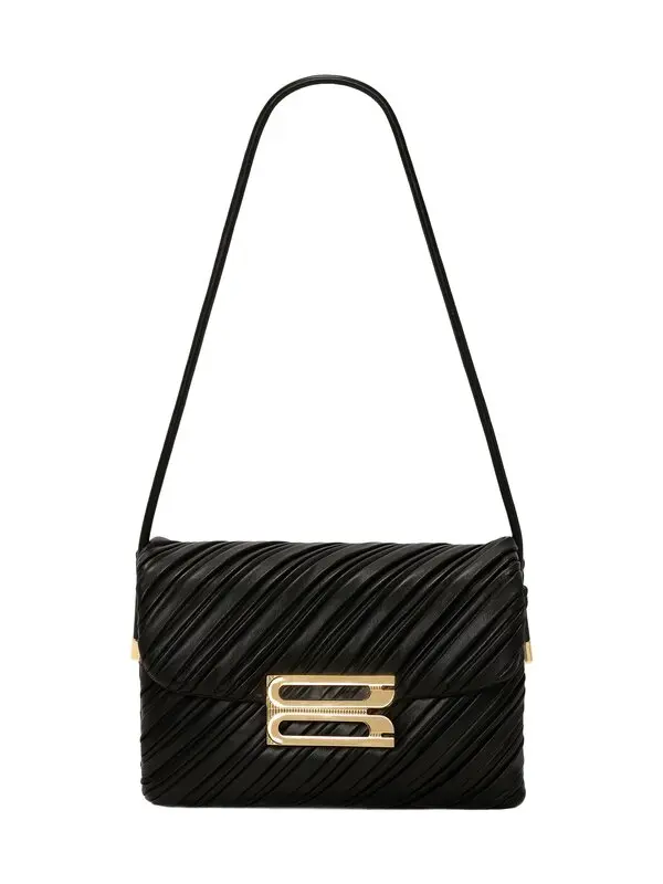 Victoria Beckham Soft Dorian Bag Pleated Nappa - Black