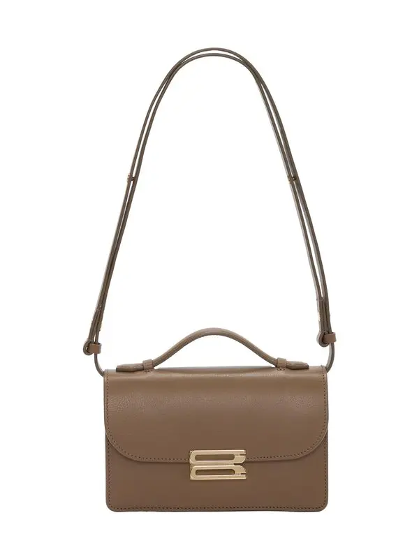Victoria Beckham Dorian Bag Small Shiny Calf Leather - Grey