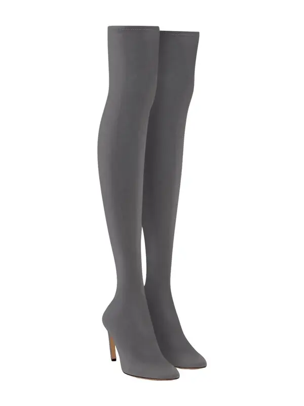 Victoria Beckham Harlow Thigh-high Boot 100 Jersey - Grey