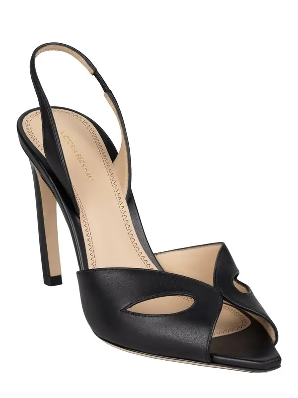 Victoria Beckham Harlow Mask Halter Back 100 Nappa Leather - Black
