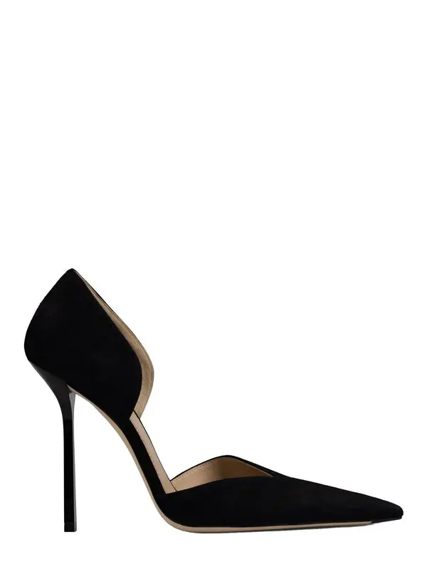 Victoria Beckham Angle D'orsay Pump 115 Suede - Black