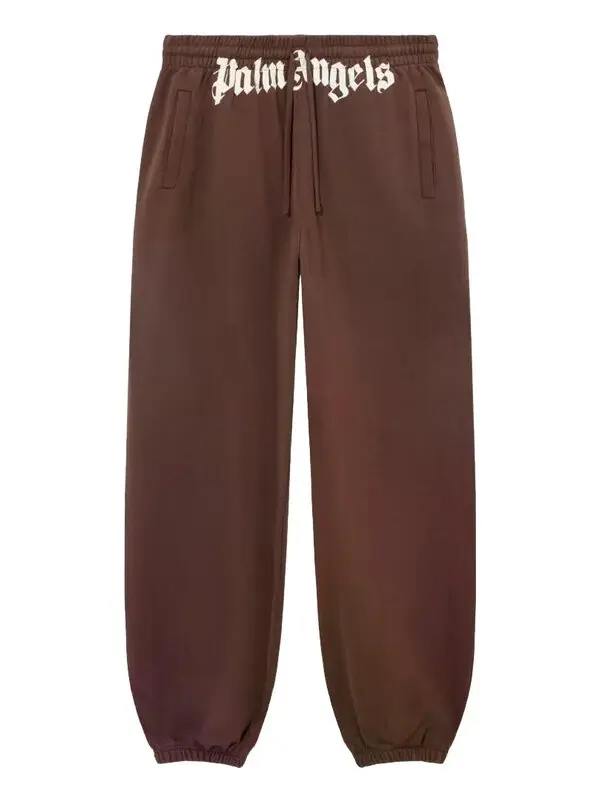 Palm Angels Logo-print Drawstring Track Pants - Brown