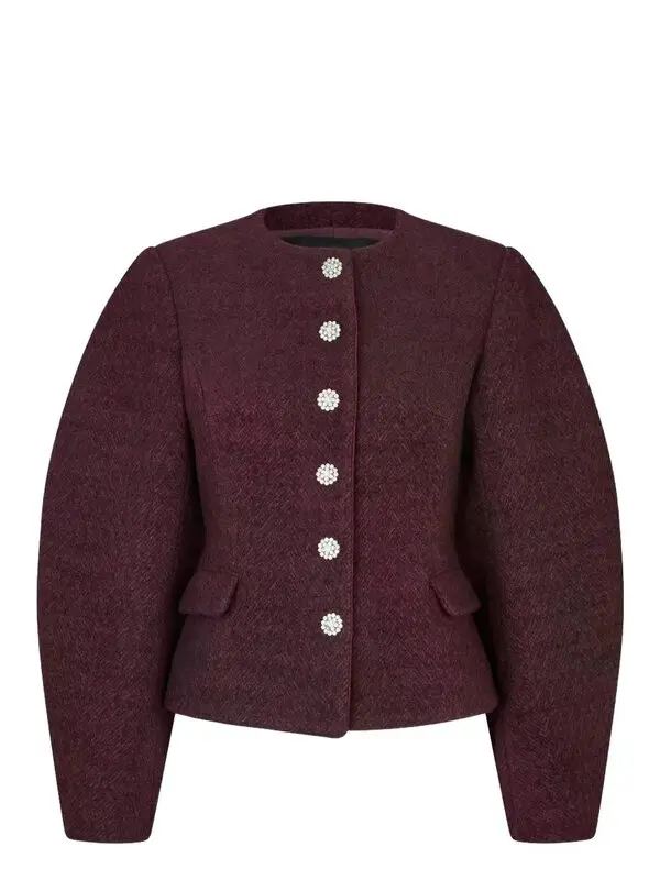 ROTATE BY BIRGER CHRISTENSEN Cocoon Sleeved Jacket - Red