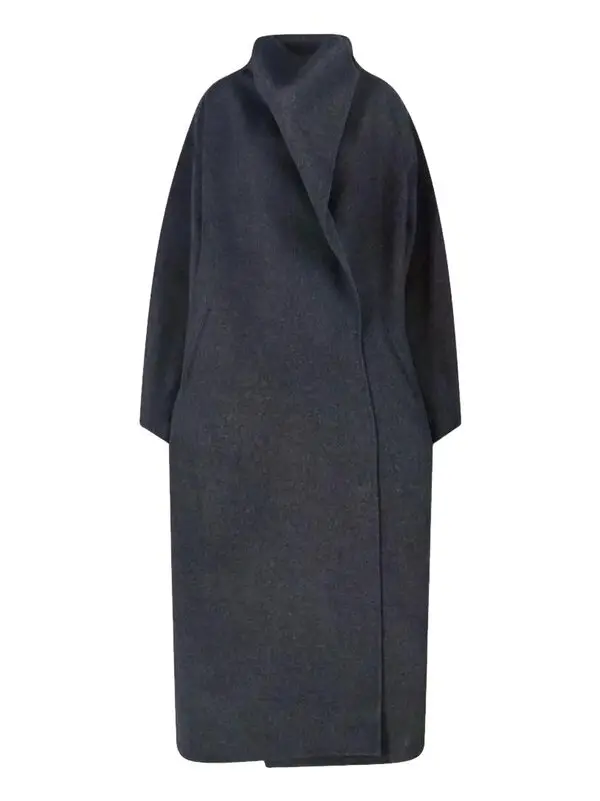 THE FRANKIE SHOP Leroy Funnel-neck Coat - Grey