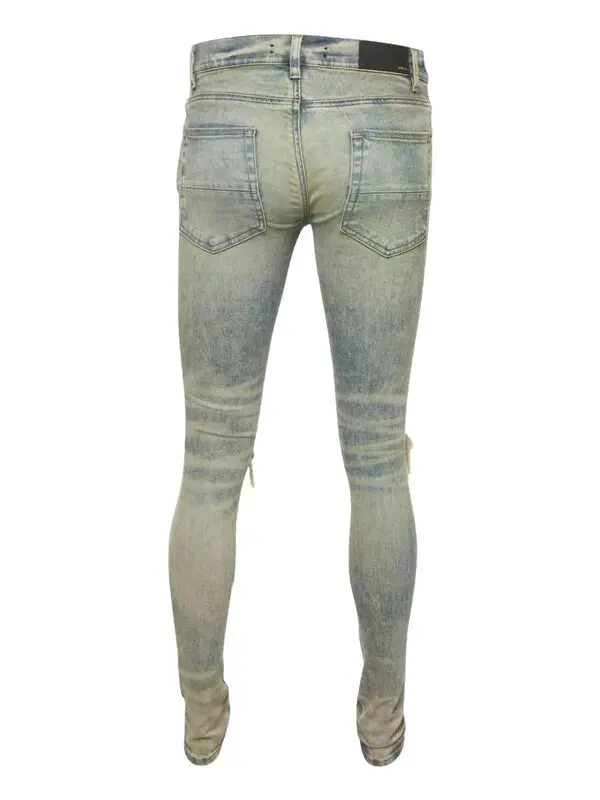 Amiri Distressed-effect Skinny Jeans - Blue