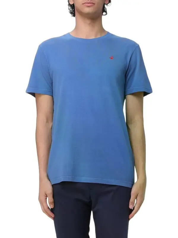 BROOKSFIELD Logo-embroidered T-shirt - Blue