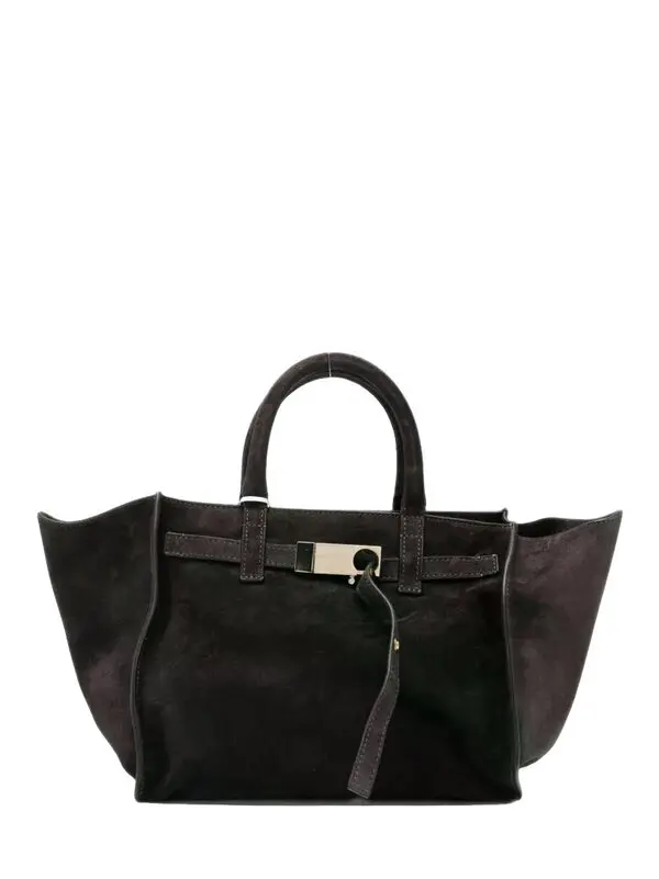 Benedetta Bruzziches Suede Buckle-fastening Tote Bag - Brown