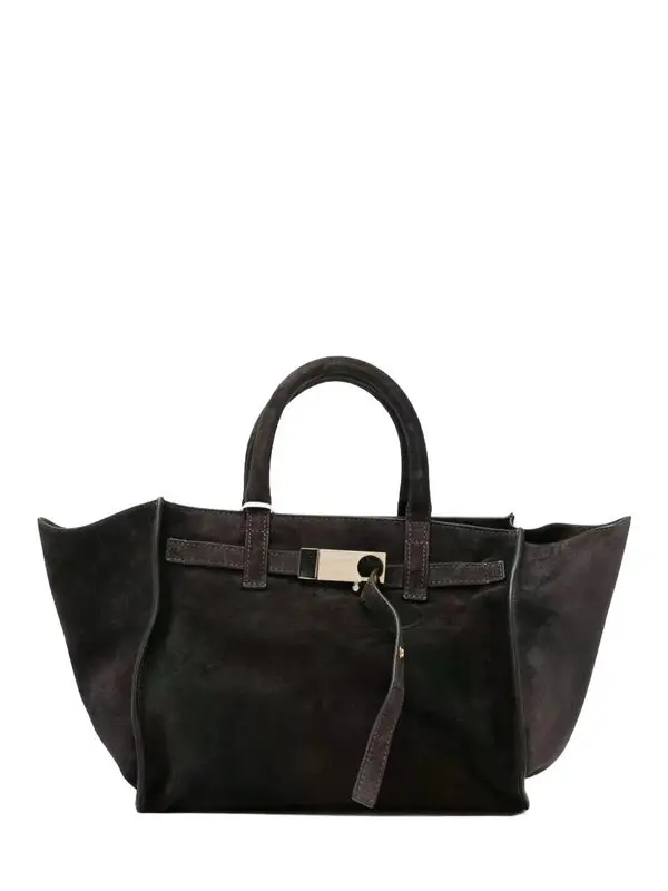 Benedetta Bruzziches Suede Buckle-fastening Tote Bag - Brown