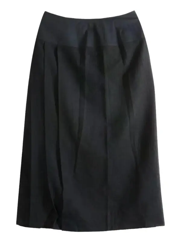 Yohji Yamamoto Pleated Maxi Skirt - Black