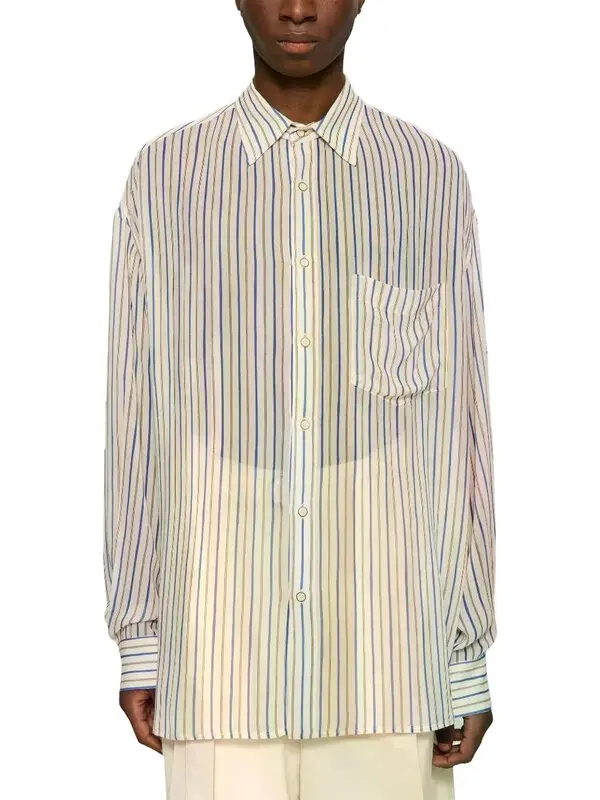 CMMN SWDN Kai Striped Shirt - Neutrals