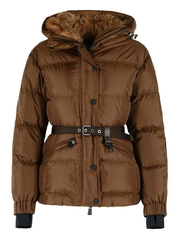 Moncler Salastrains' Insulated Ski Jacket In Polyamide - Brown