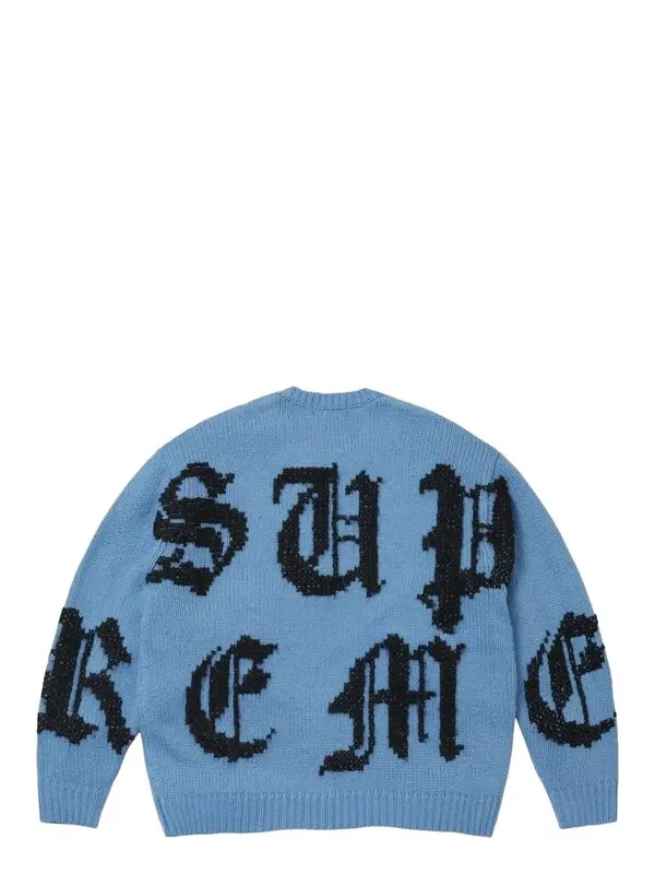 Supreme Fw26 Cross Stitch Logo Sweater - Blue