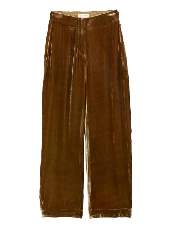 GENTRYPORTOFINO Velvet Trousers - Brown