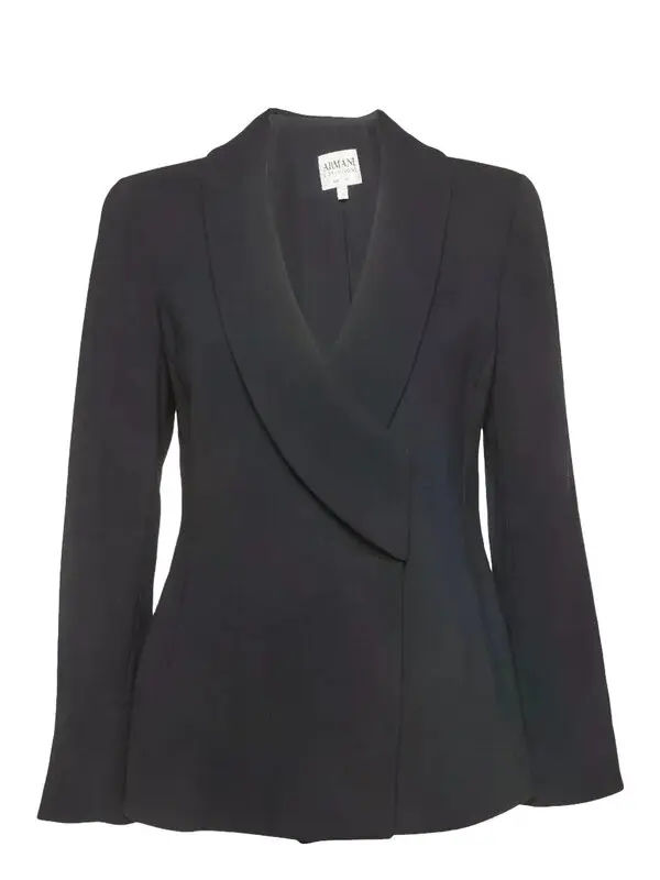 ARMANI Single-breasted Wool Blazer - Blue