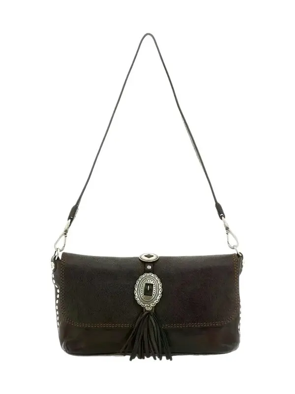 CAMPOMAGGI Artemisia Embellished Tassel-detail Shoulder Bag - Brown