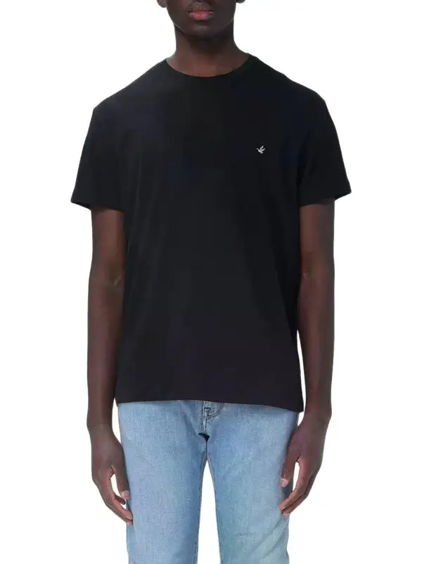 BROOKSFIELD Logo-embroidered T-shirt - Black