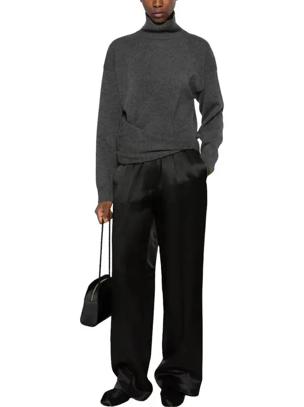 RÓHE Sculptural Wrap-detail Turtleneck Sweater - Grey