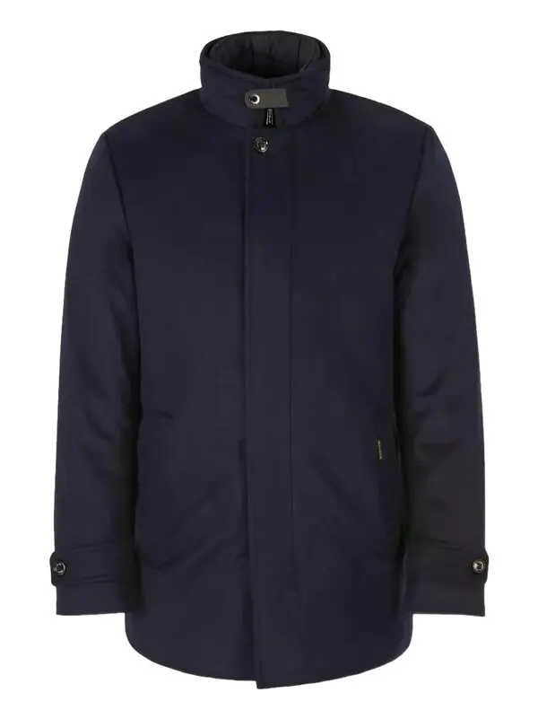 MOORER High-neck Coat - Blue