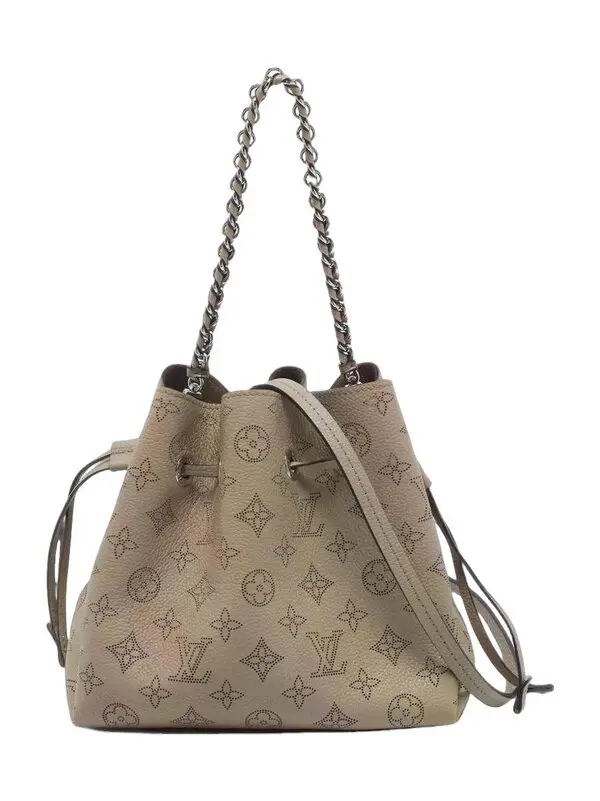 LOUIS VUITTON Bella Monogram Mahina Bucket Bag - Grey